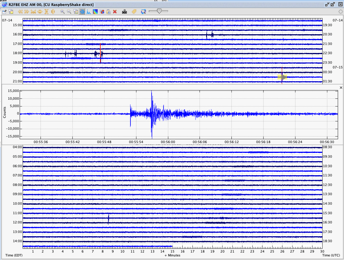 Interactive Real-Time Earthquake Seismograph - Concord University